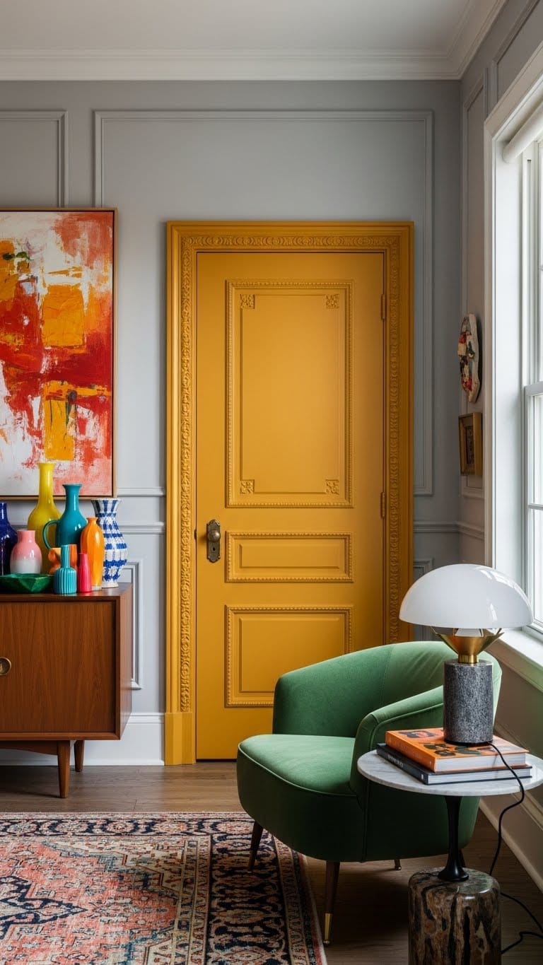 12 Interior Door Colors To Anchor An Open-Plan Palette - Next Idea Decor